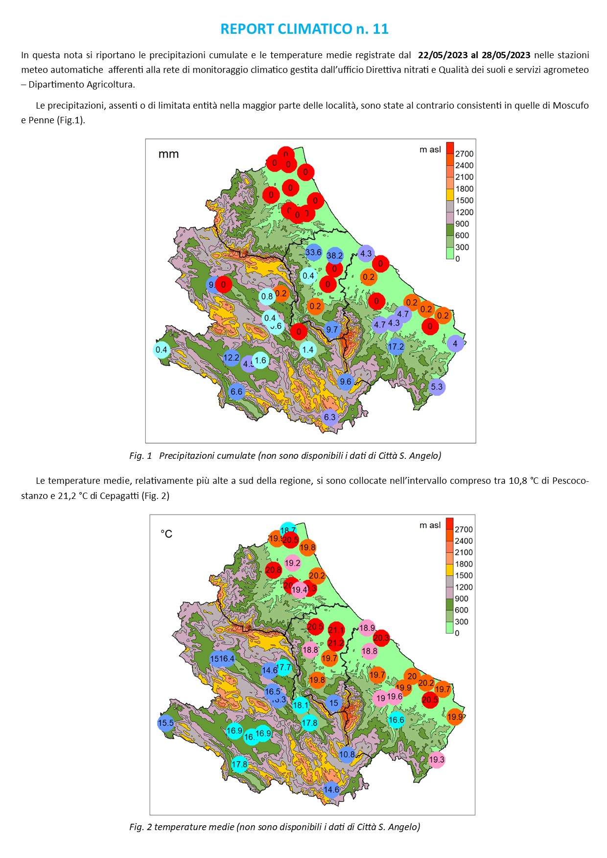 Report climatico n 11 | AgroAmbiente Regione Abruzzo